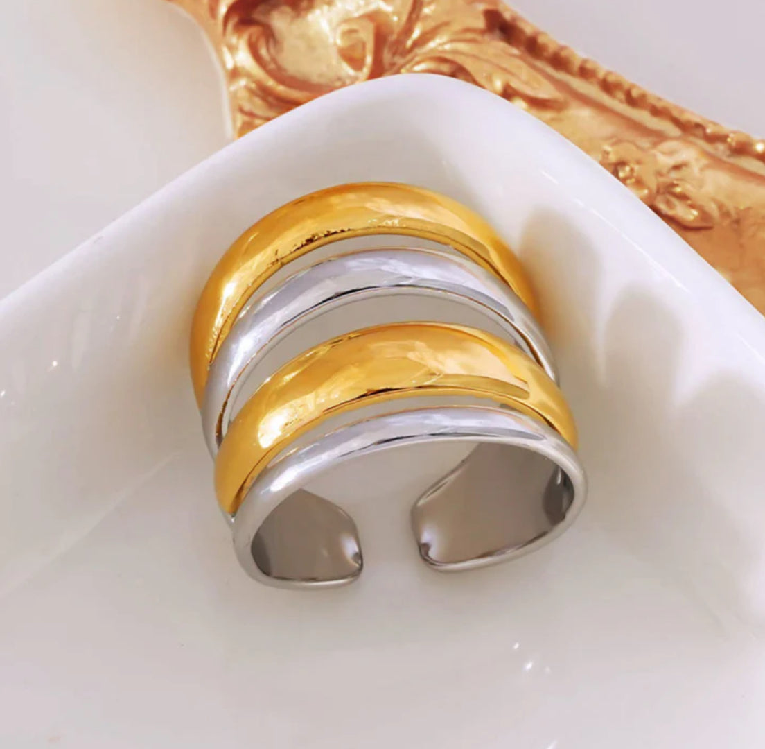 MAKET Mixed Metal Ring – LaBelle Boutique 1984